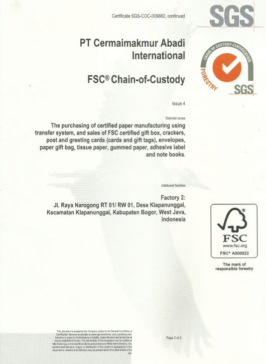 Awards - PT. Cermai Makmur Abadi International